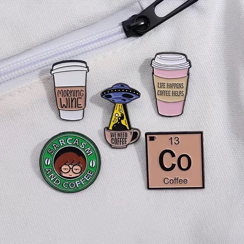 Set de 10 Pines Decorativos - Estilo: Coffee | Susana Rangel