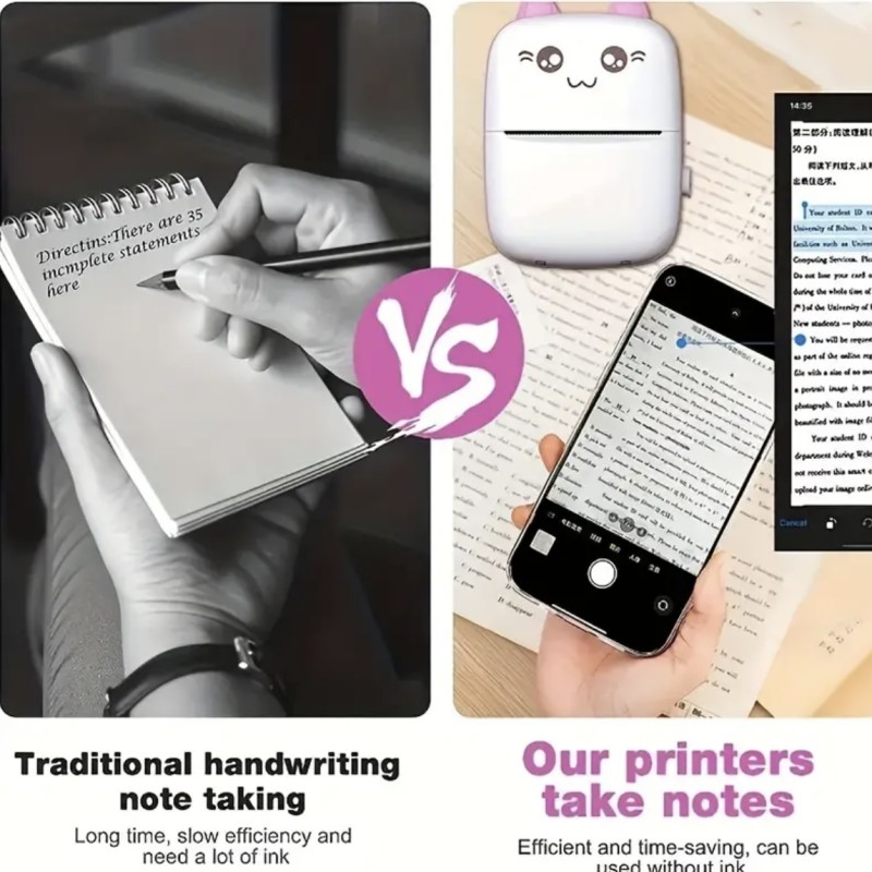 Mini Impresora Térmica Blanco y Negro Portátil - Color Azul | Susana Rangel