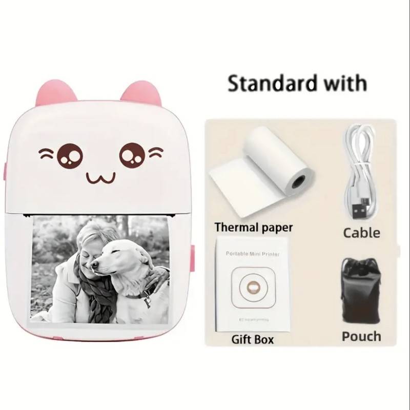 Mini Impresora Térmica Blanco y Negro Portátil - Color Azul | Susana Rangel